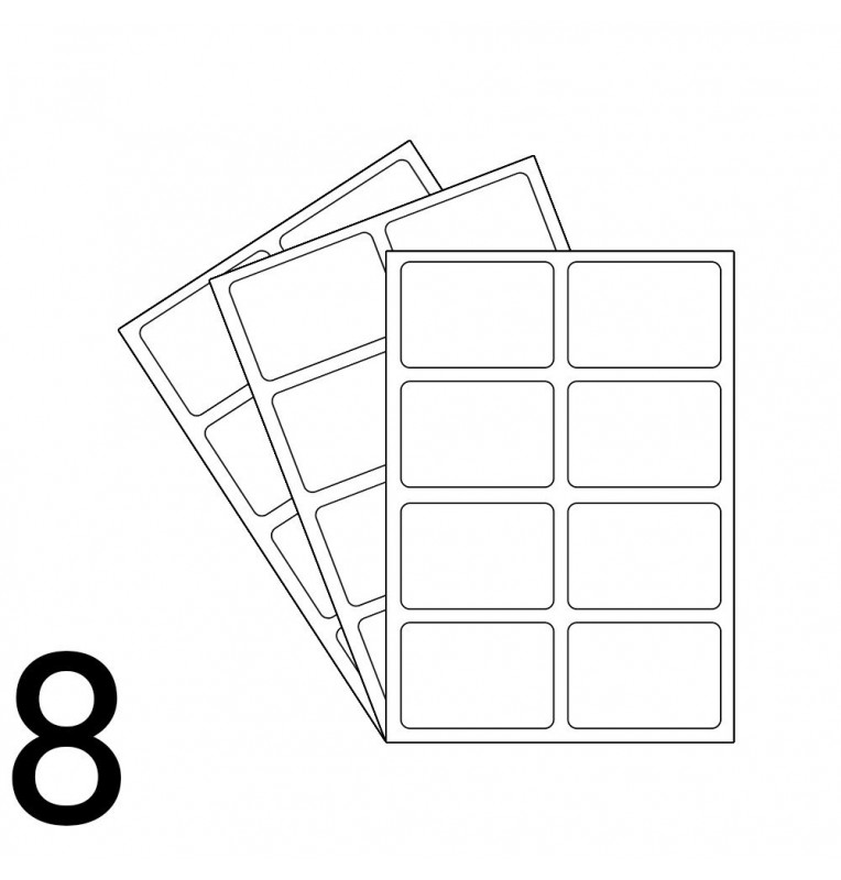 A4 Laser Sheet - 8 Labels Per Sheet