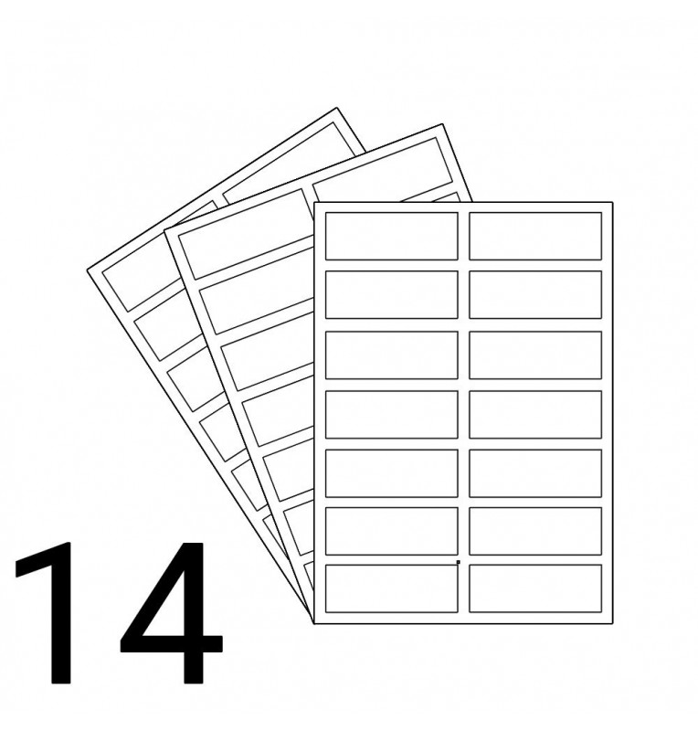 A4 Laser Sheet - 14 Labels Per Sheet